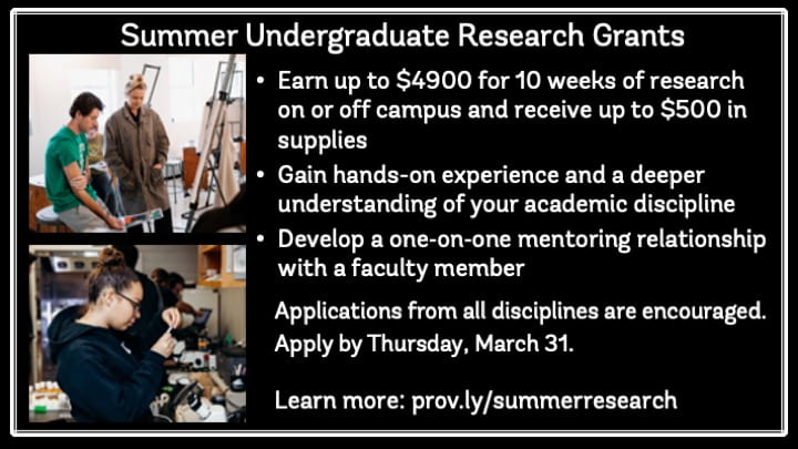 Summer Undergraduate Research Program – Engaged Learning